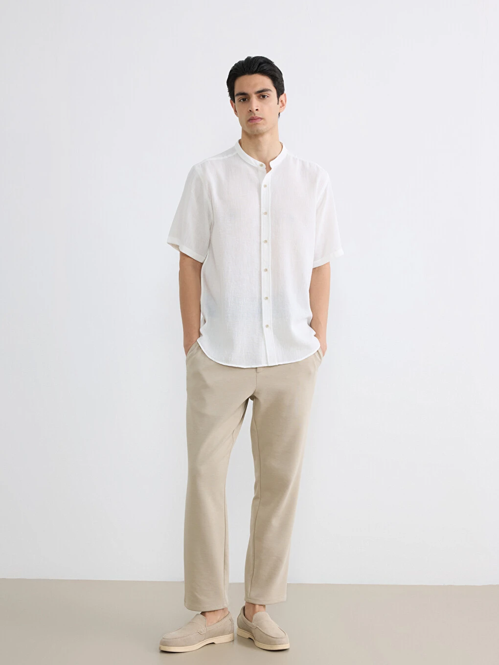 LCW Vision Regular Fit Muška Basic Košulja Sa Ruskom Kragnom