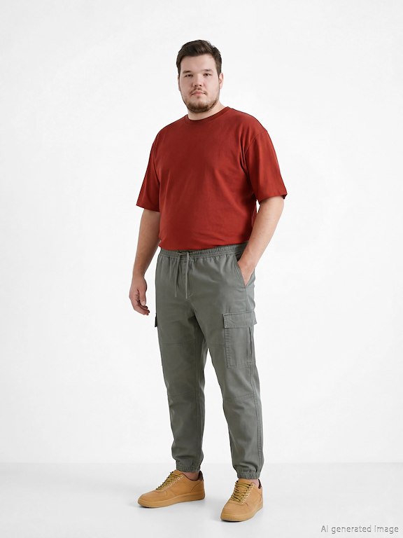 XSIDE Regular Fit Gabardinske Muške Cargo Pantalone