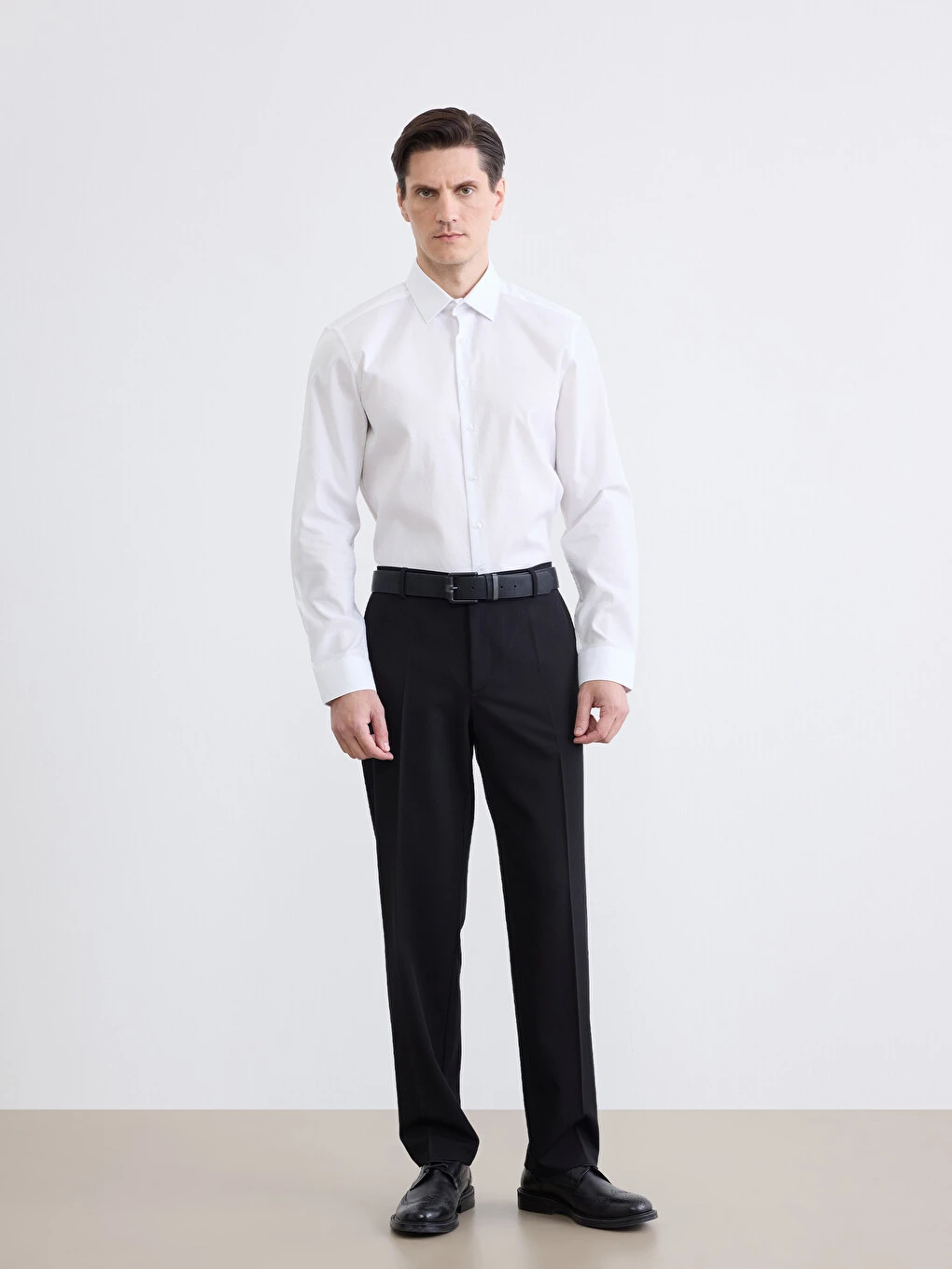 LCW BUSINESS Slim Fit Muška Osnovna Košulja Od Dobi Tkanine