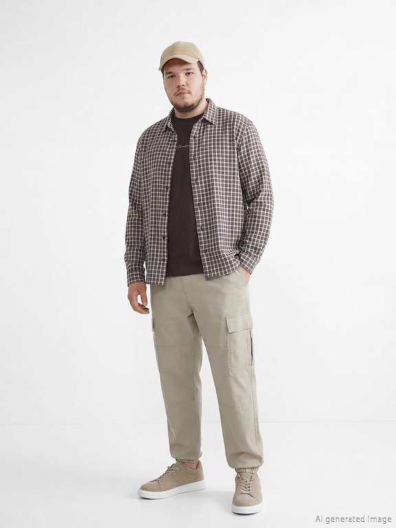 XSIDE Regular Fit Gabardinske Muške Cargo Pantalone