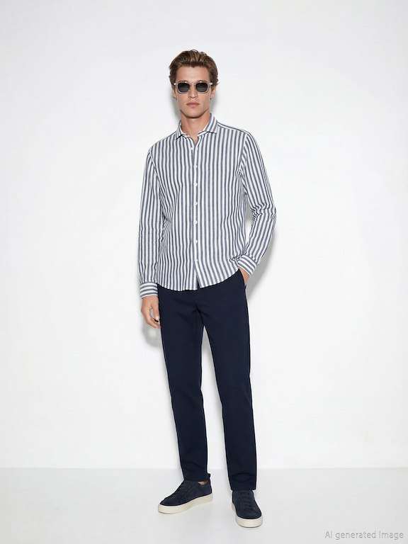 SOUTHBLUE Standard Fit Muške Pantalone Od Dobi Tkanine