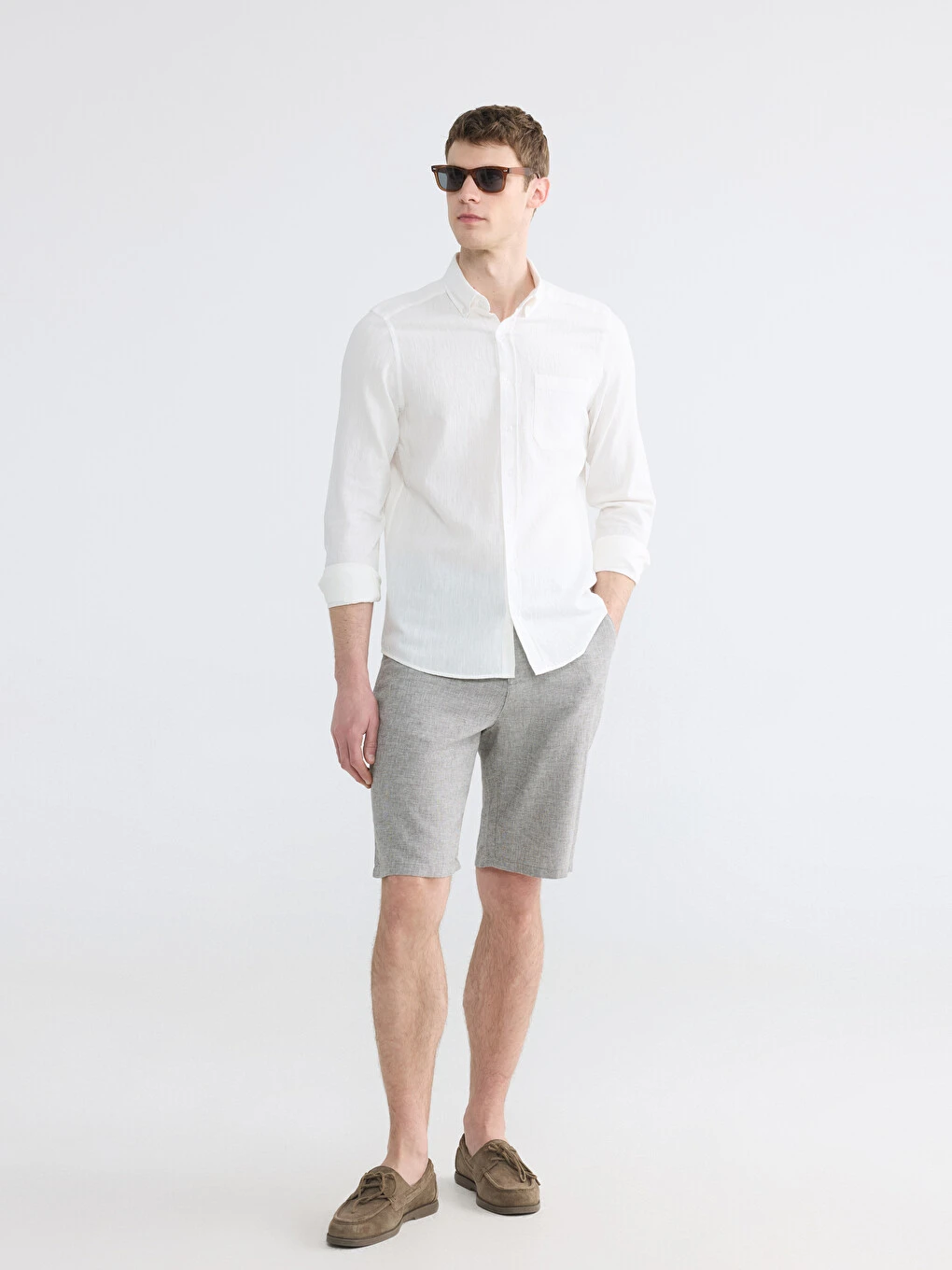 LCWAIKIKI Classic Regular Fit Muška Basic Košulja Sa Teksturom