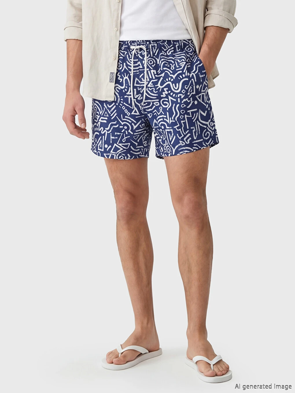 LCW SWIMWEAR Kratak Šorts Za Kupanje Sa Uzorkom Za Muškarce