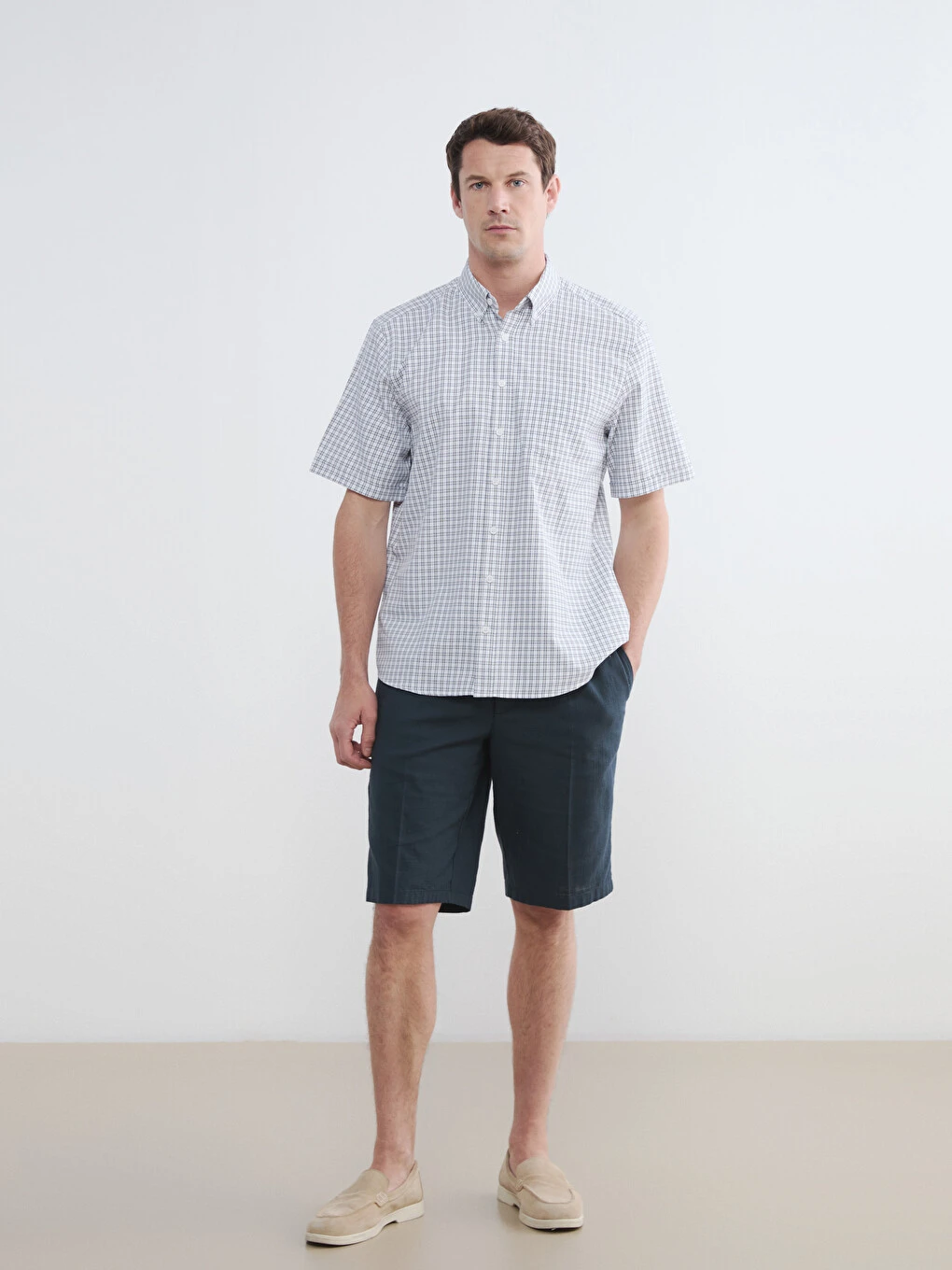 LCWAIKIKI Classic Regular Fit Karirana Muška Košulja Od Poplina
