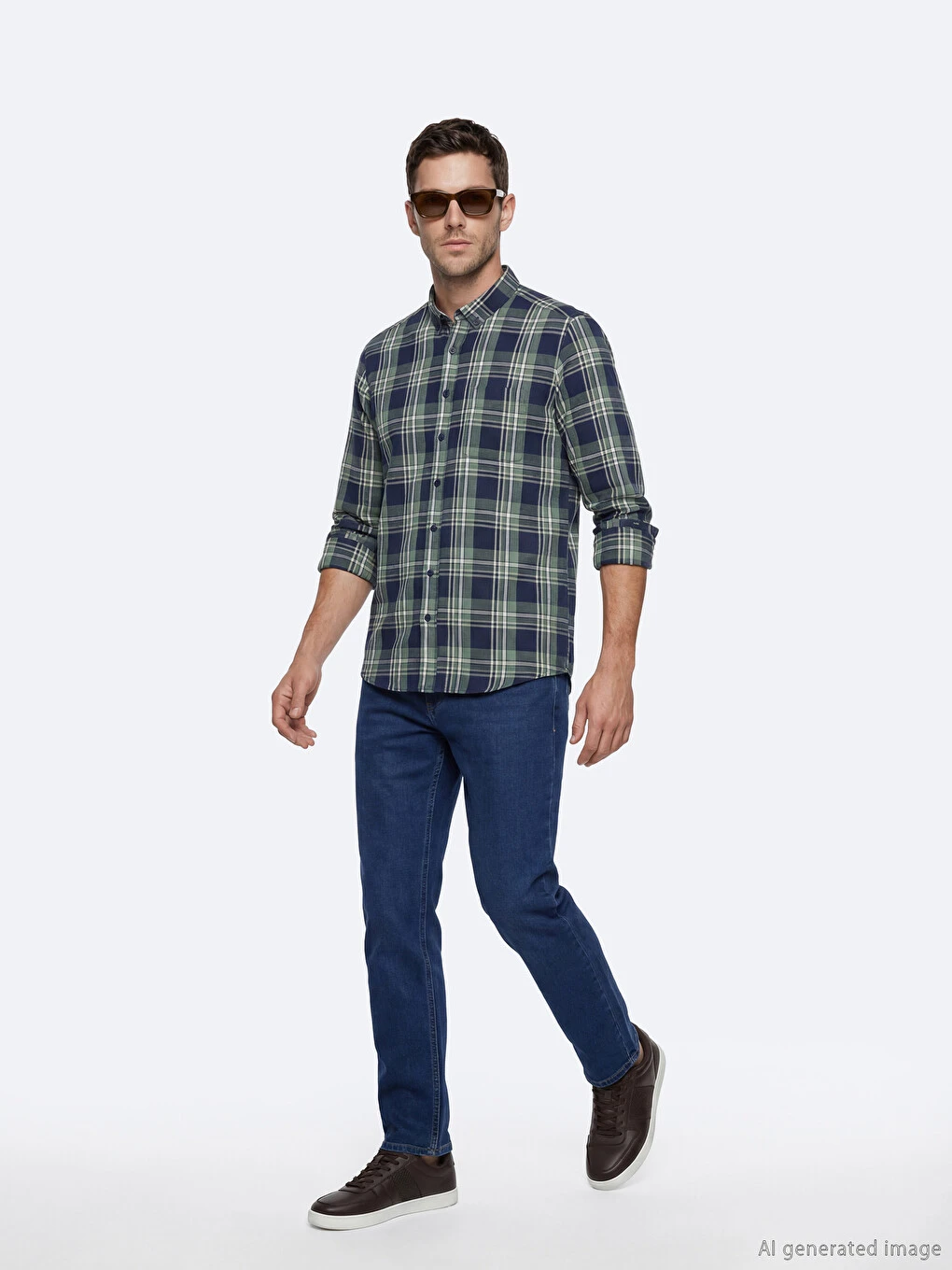 LCWAIKIKI Classic Regular Fit Karirana Muška Košulja
