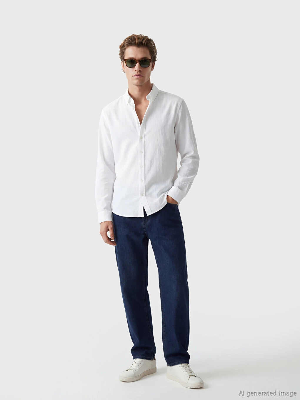 SOUTHBLUE Regular Fit Teksturisana Muška Basic Košulja