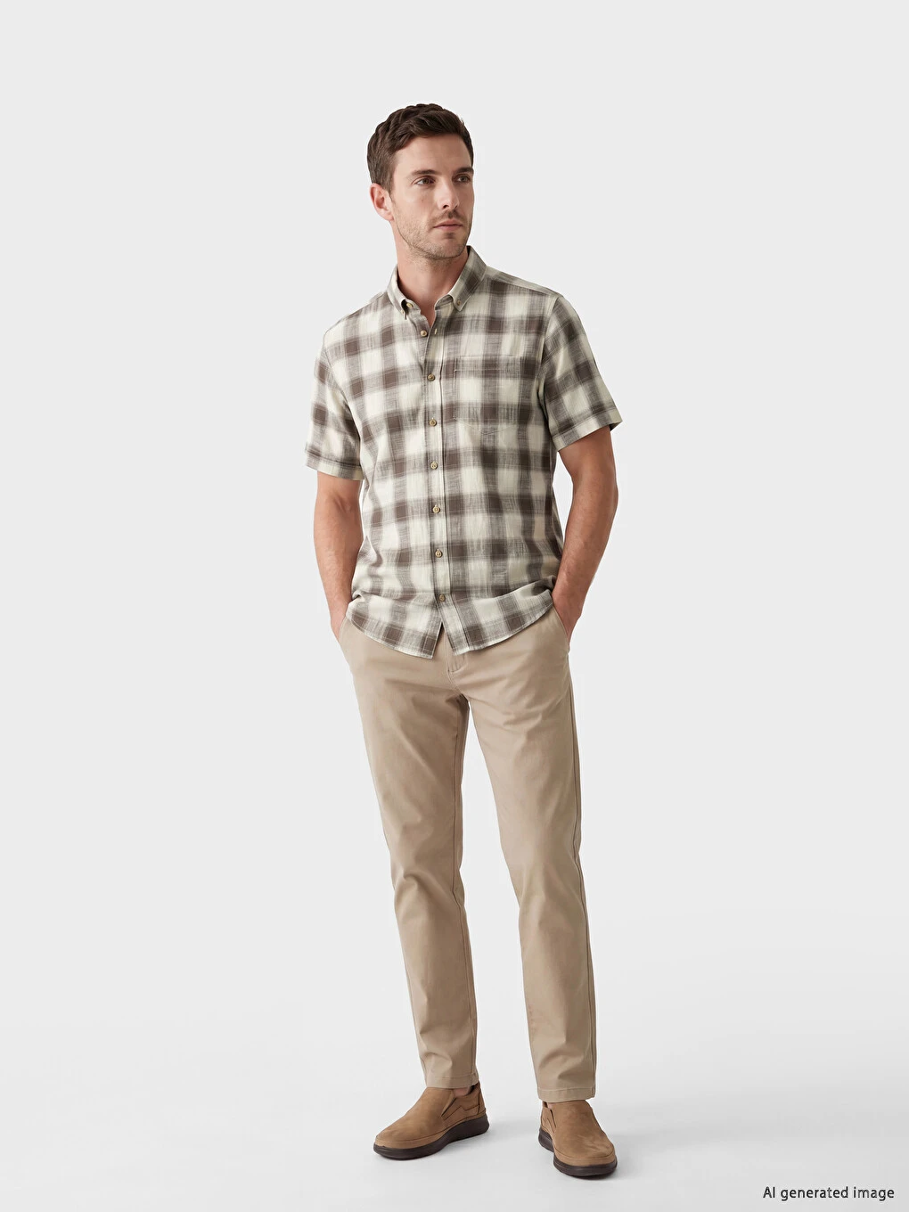 LCWAIKIKI Classic Regular Fit Karirana Muška Košulja