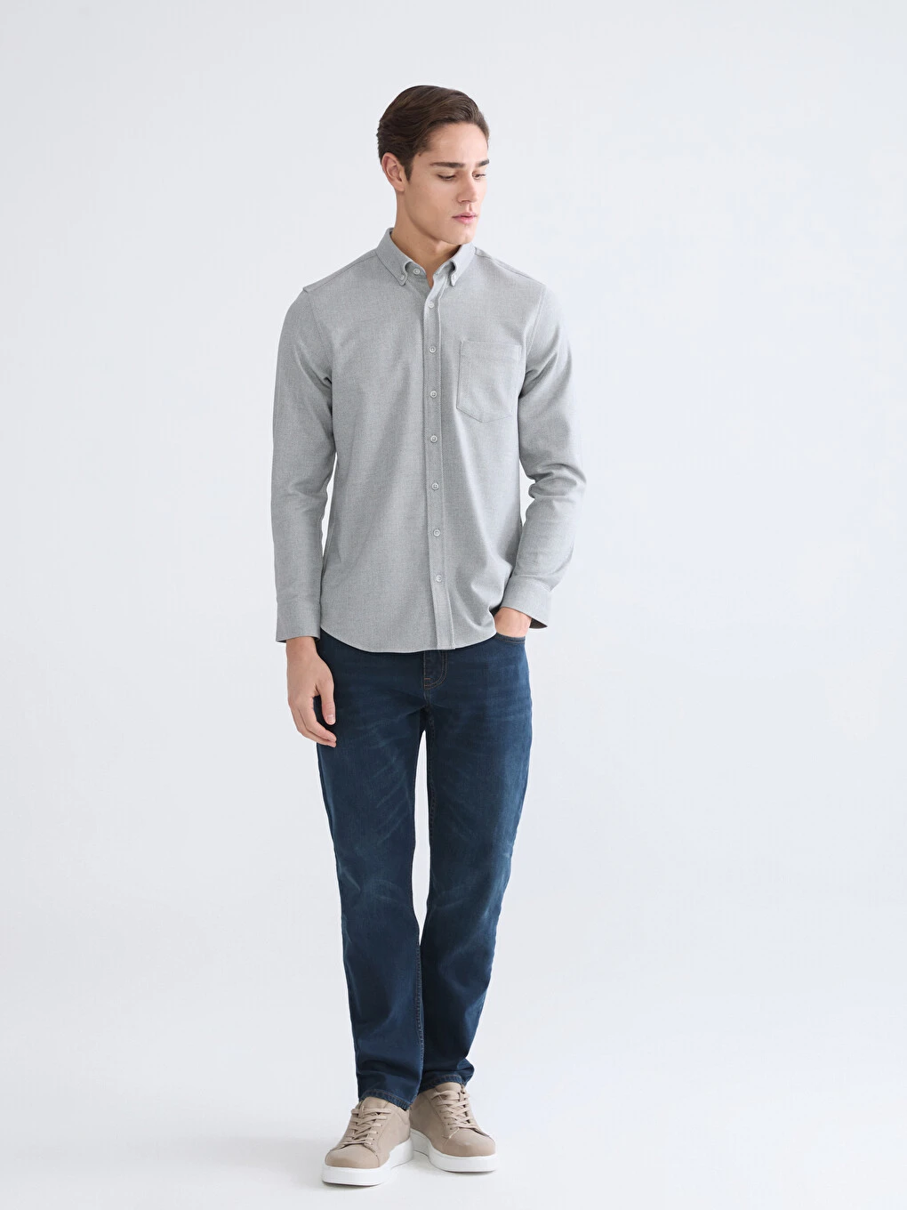 LCWAIKIKI Classic Regular Fit Muška Košulja Od Dobi Tkanine