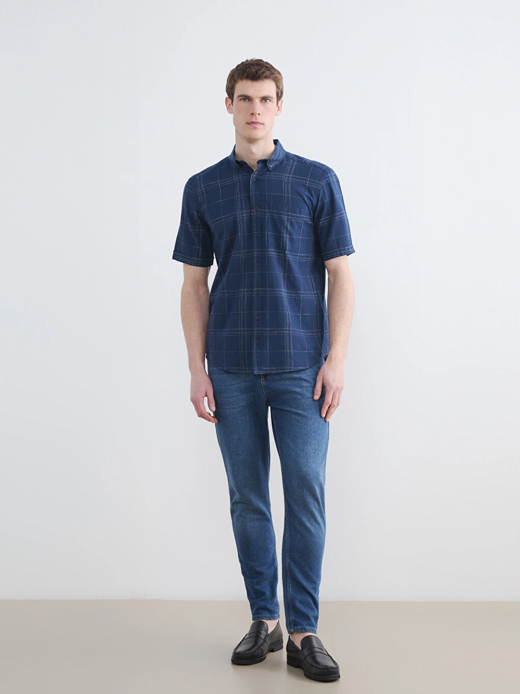 LCWAIKIKI Classic Regular Fit Karirana Muška Košulja Od Poplina