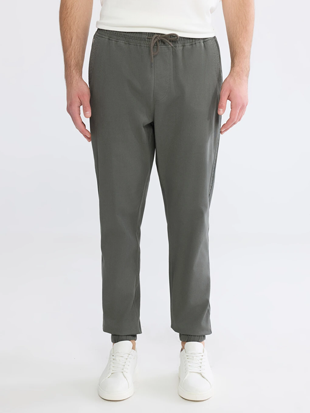 XSIDE Regular Fit Muške Jogger Pantalone Od Gabardina