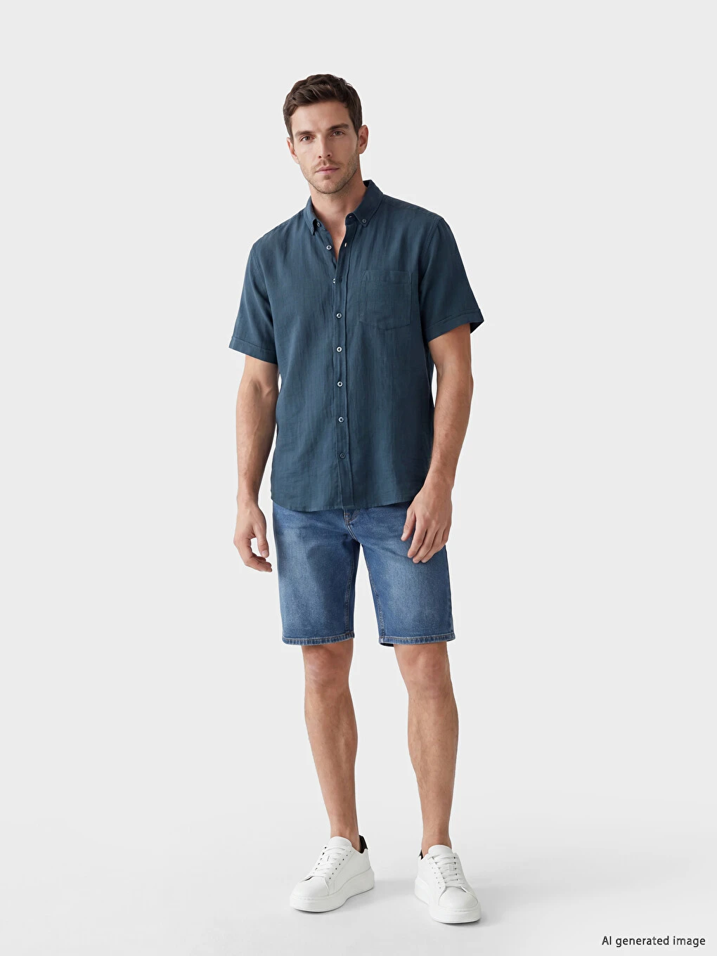 LCWAIKIKI Classic Regular Fit Muška Košulja Od Dobi Tkanine