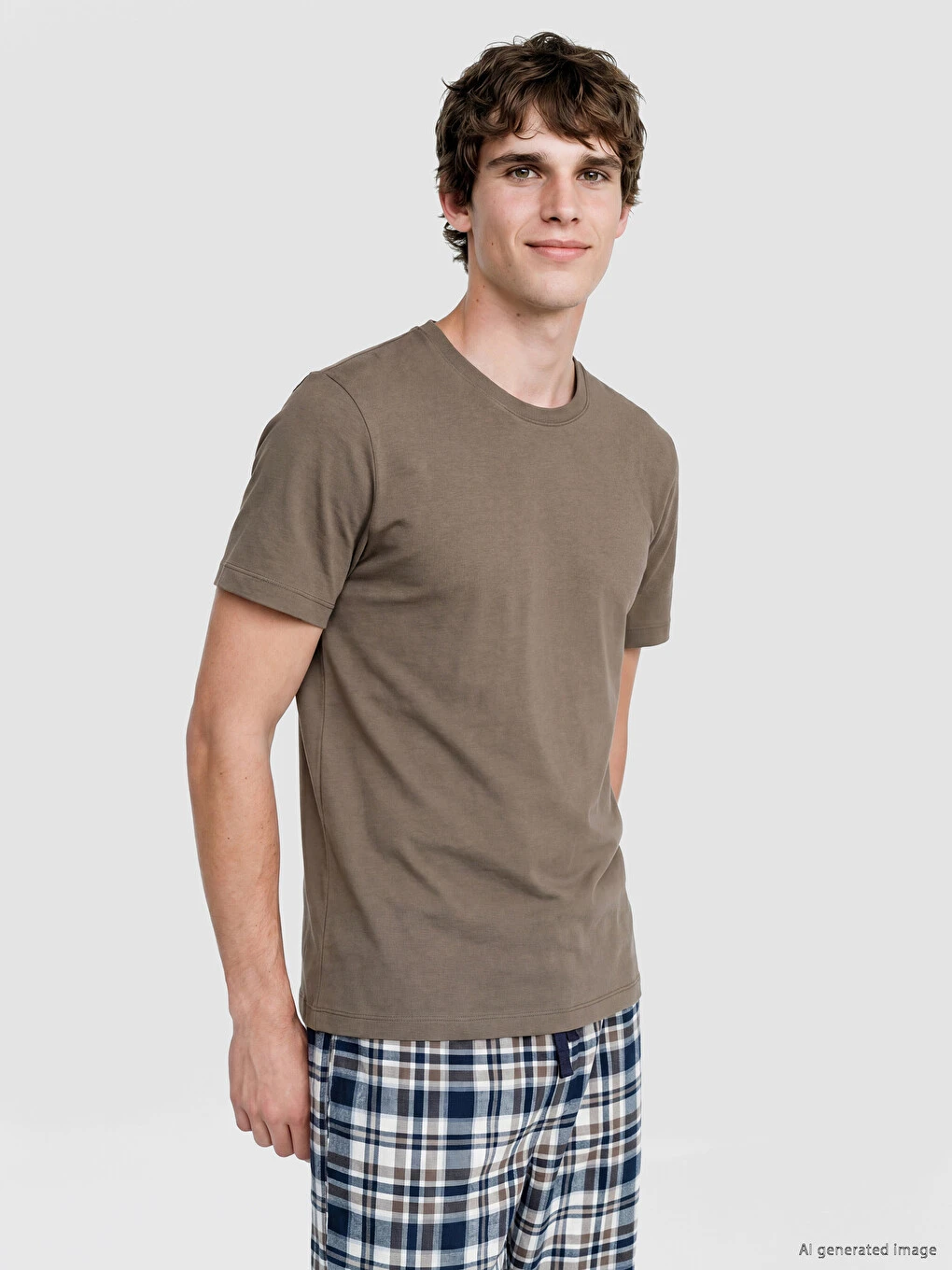 LC WAIKIKI Regular Fit Karirani Muški Pidžama Komplet