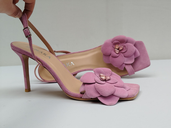 NAKA shoes,kozne sandale sa cvetom