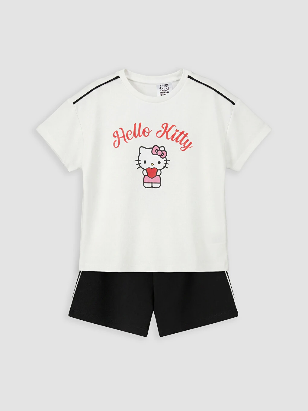 LCW Kids Hello Kitty Licencirani Šorts Komplet Za Devojčice