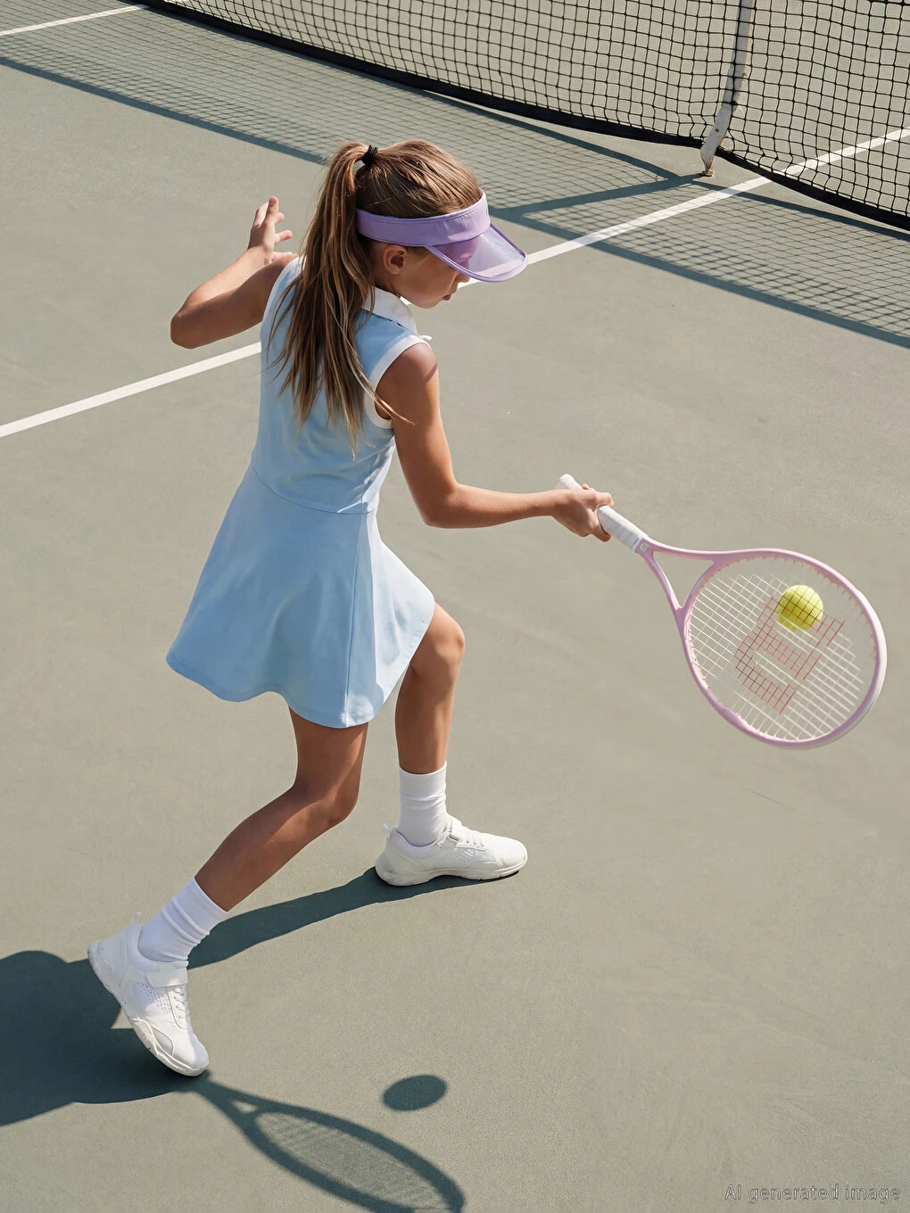 LCW Kids Dečija Haljina Sa Polo Kragnom I Stitch Printom