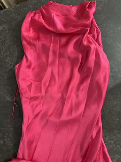 Zara ciklama saten haljina