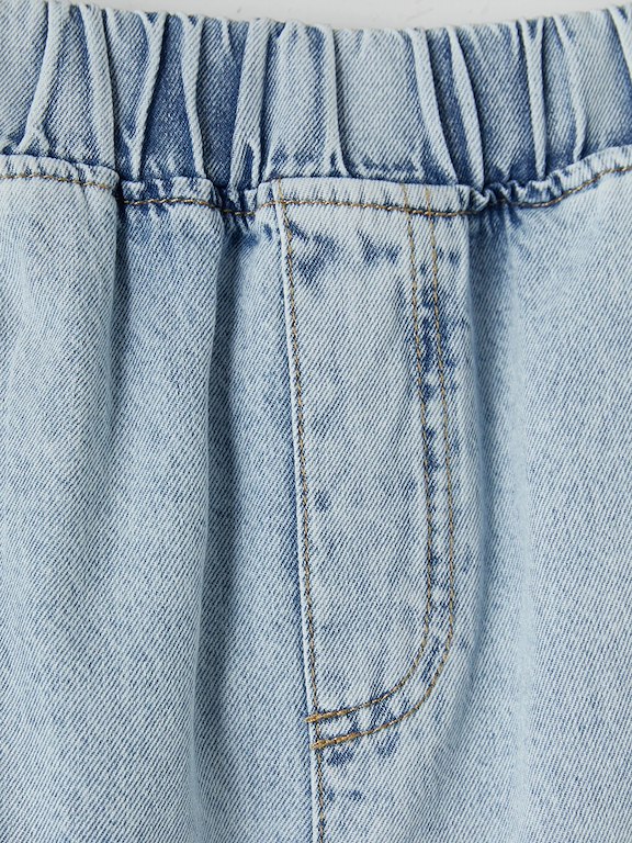 LCW Kids Teksas Kapri Šorts Za Devojčice Sa Mašnom
