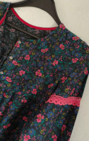 Unikatna retro pamučna haljina (S/M)