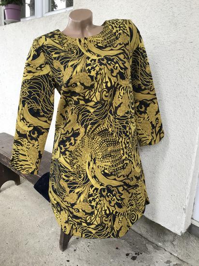 H&M zuto teget sarena haljina S