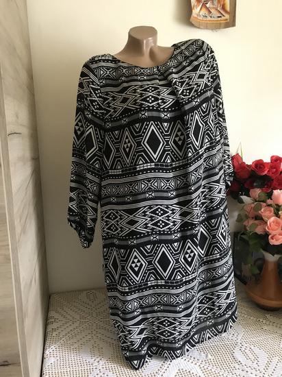 H&M crno bela haljina napred falta 44