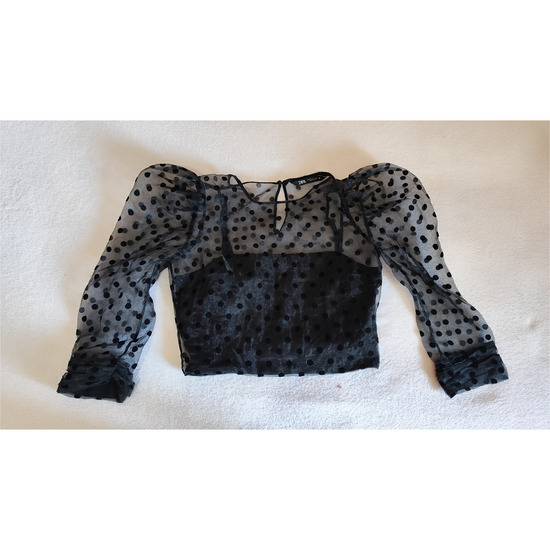 ZARA crna crop bluza M