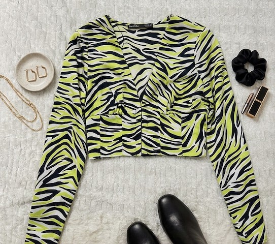 Bershka neon zebra bluzica