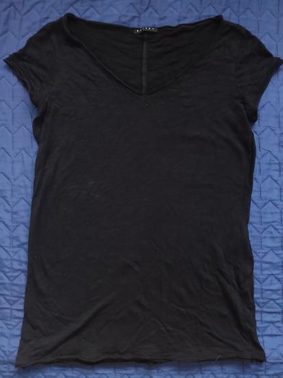 Sisley crna pamucna majica pamuk-modal, L