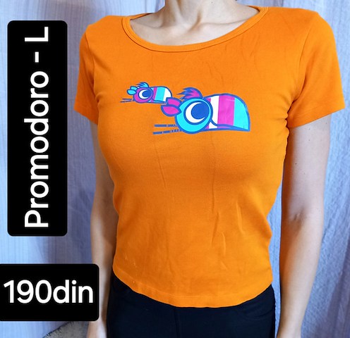 Promodoro ženska majica narandžasta L/40