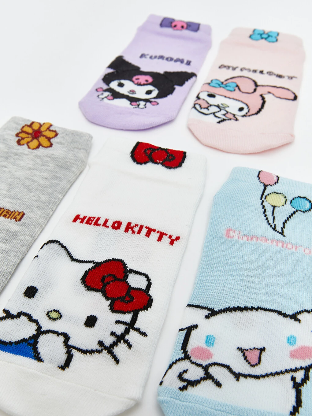 LCW Kids Hello Kitty Šarene Dečje Sportske Čarape 5 Komada