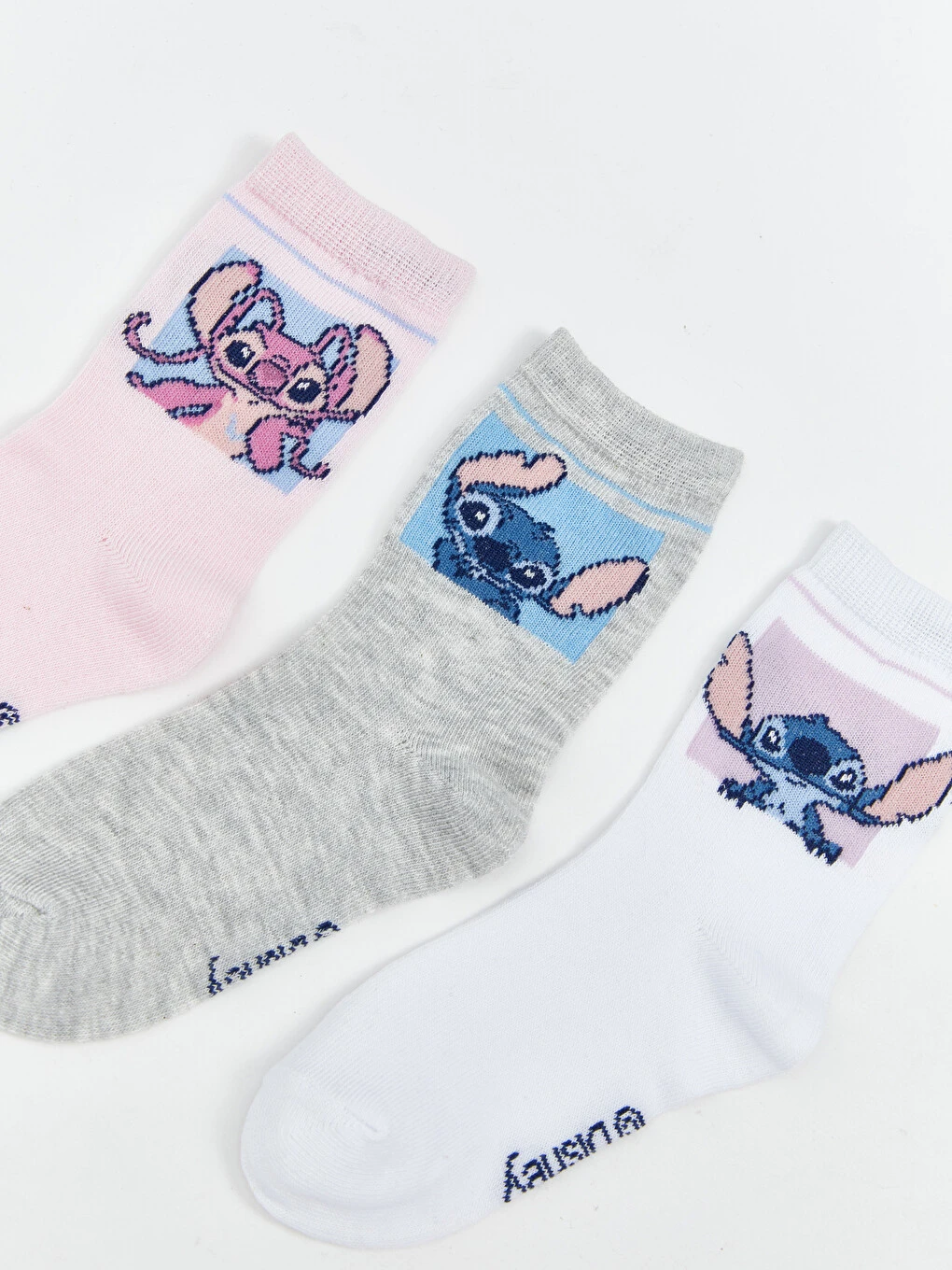 LCW Kids Dečije Čarape Do Članka Sa Stitch Dezenom, Pakovanje Od 3 Komada