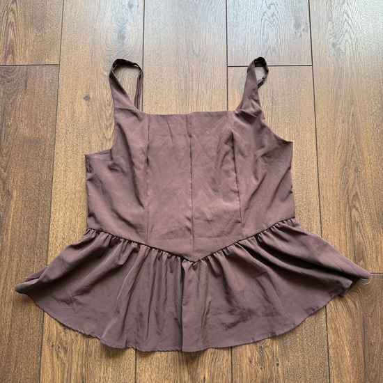 Braon peplum top