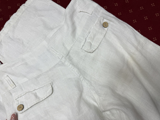 Pamucne pantalone bele zenske M