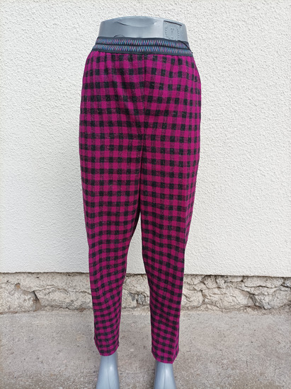 Roze Karirane Retro/Vintage Pantalone M