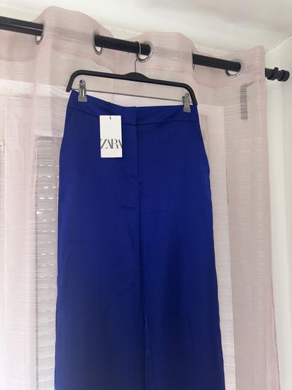 Zara royal blue satenske pantalone