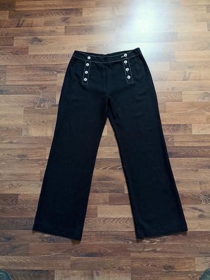 Crne lanene pantalone