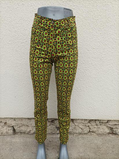 Zelene Retro Hippie Party Pantalone XS/S