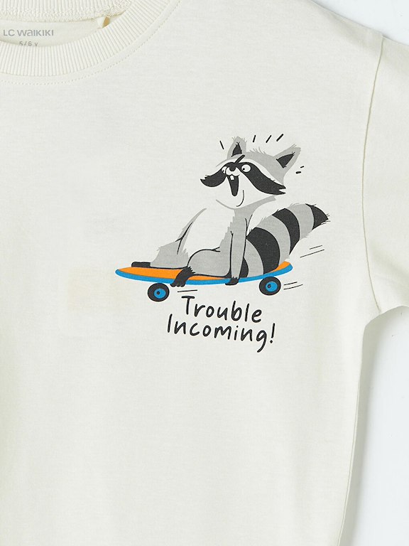 LCW Kids Majica Sa Okruglim Izrezom Sa Štampom Za Dečake