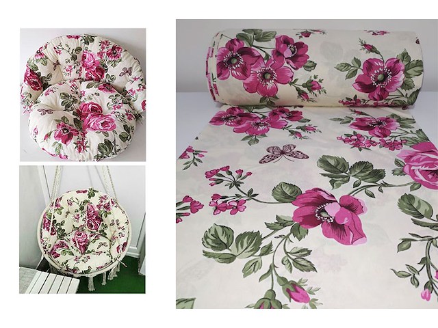 Jastuci za Makrame ljuljašku - Pink Flowers