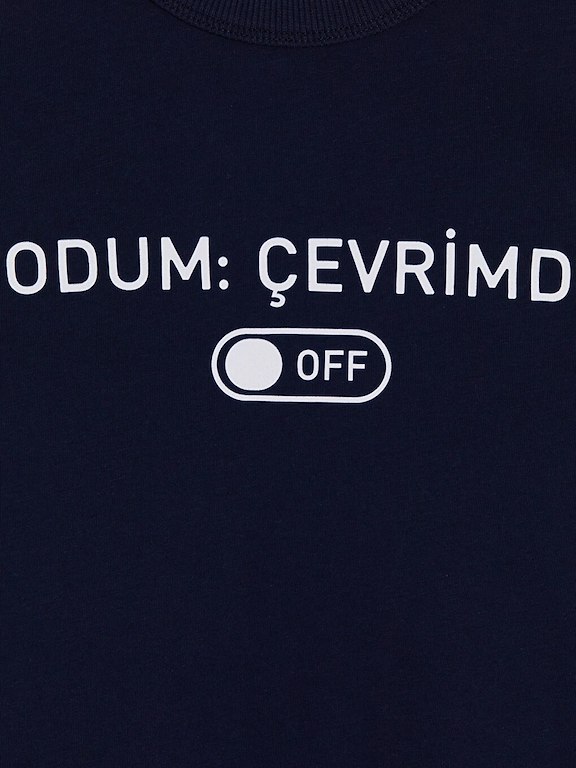 LCW Kids Dečija Majica Sa Okruglim Izrezom I Štampanim Sloganom