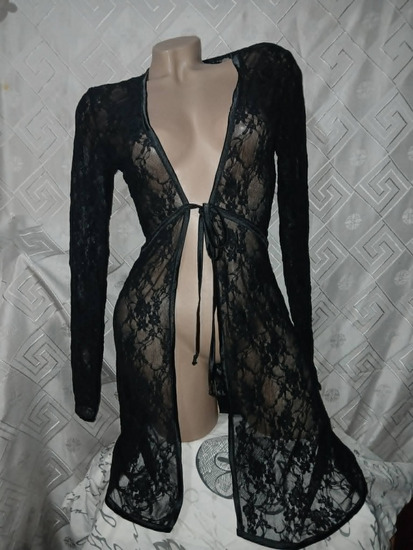 Cipkasti Crni ogrtac M/L