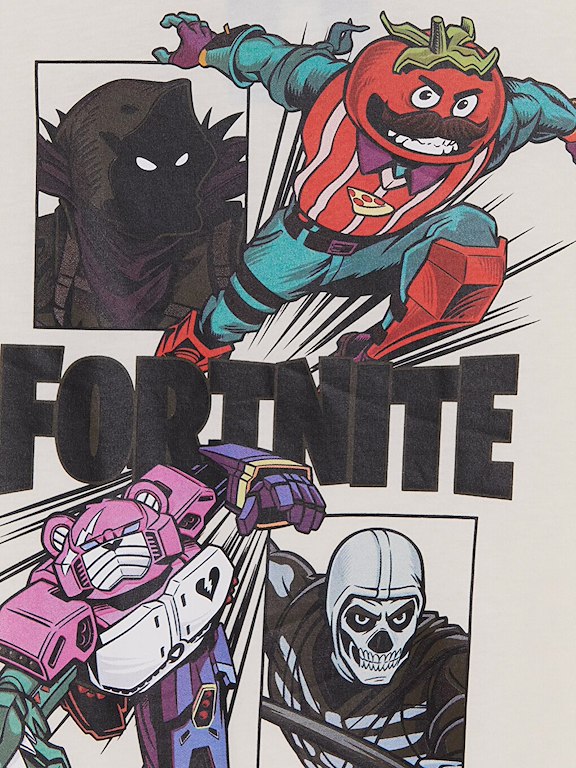 LCW Kids Dečija Fortnite Majica Sa Okruglim Izrezom I Štampom