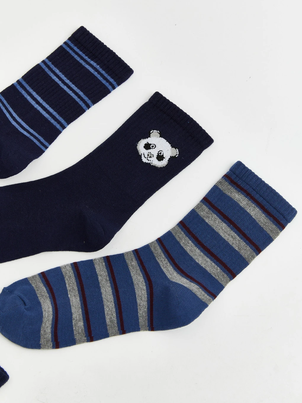 LCW Kids Prugaste Dečije Čarape Do Članka Za Dečake, Pakovanje Od 5 Komada