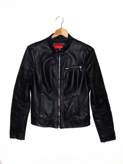Vintage Guess faux leather moto jakna