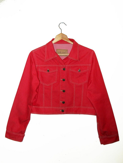 Vintage Adil Isik crop teksas jakna