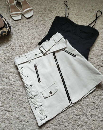   BERSHKA bela suknja ☆ Vel S ☆