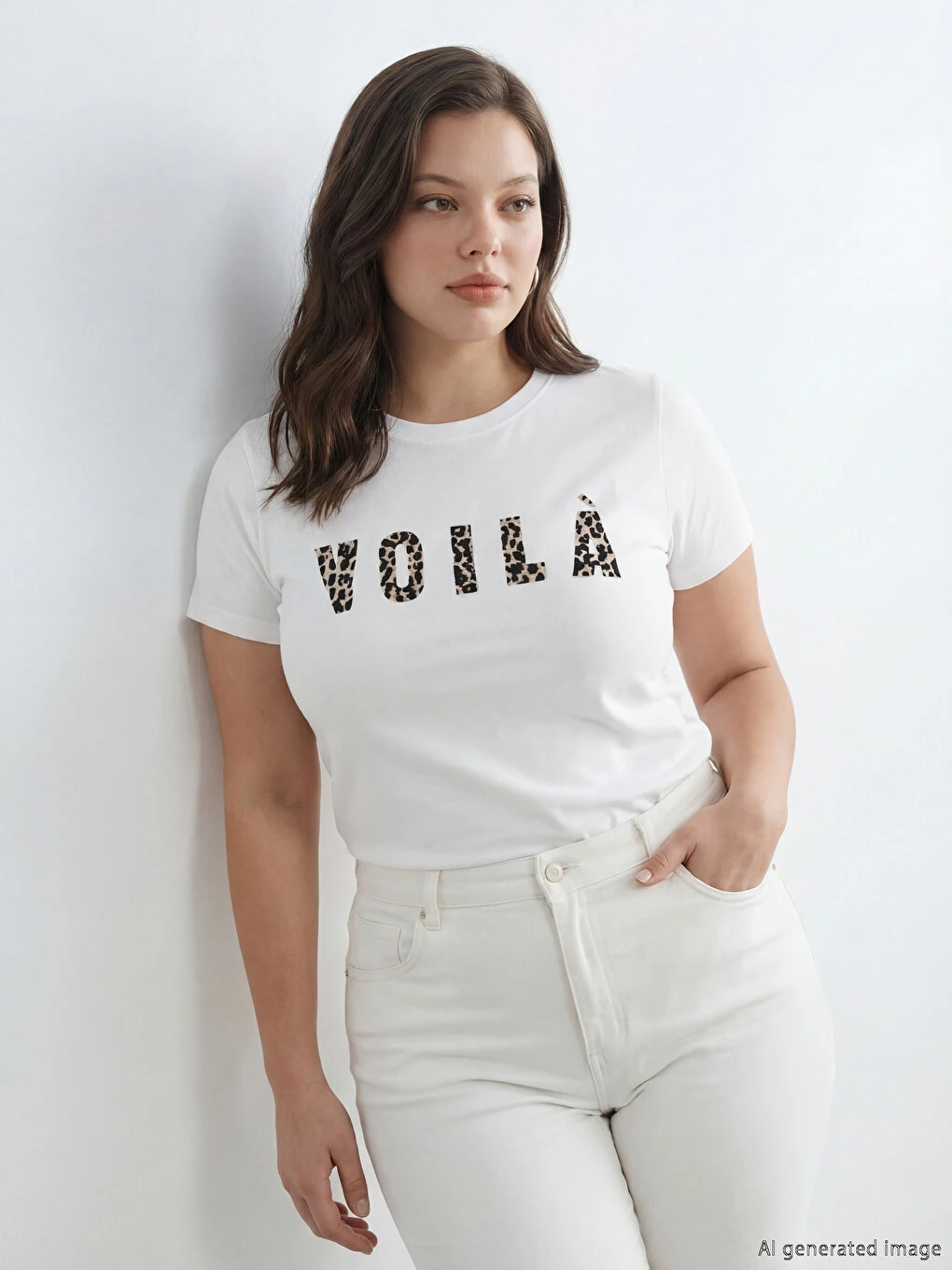 LCW Vision Štampana Oversize 100% Pamučna Ženska Majica