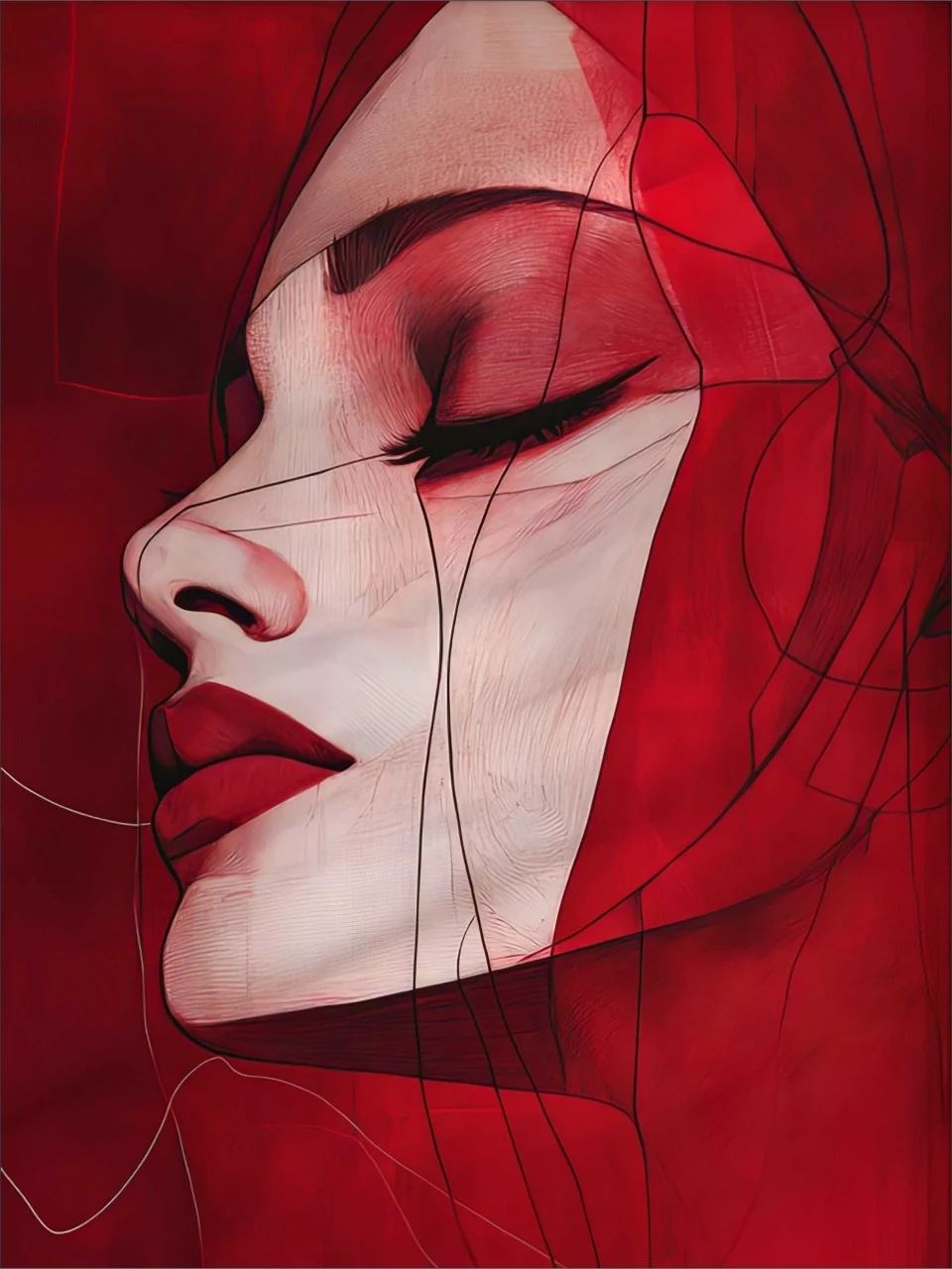 Leda, uramljena slika 40x50cm , 50x70cm i 60x80cm