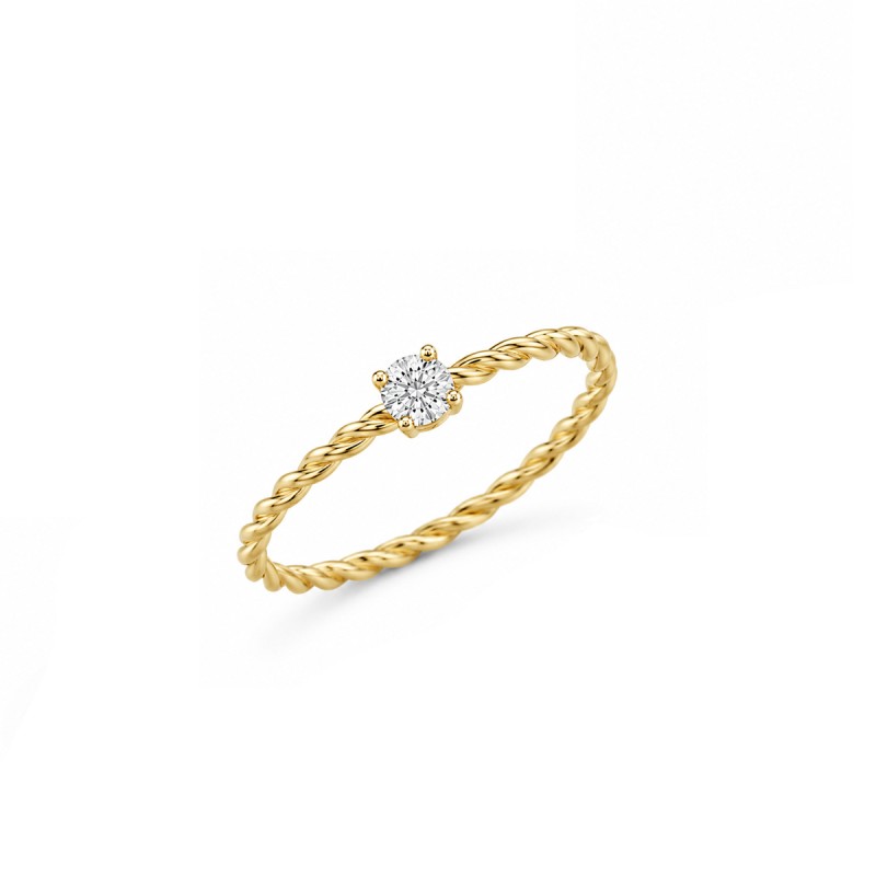 RING IN 14KT YELLOW GOLD WITH ZIRCON