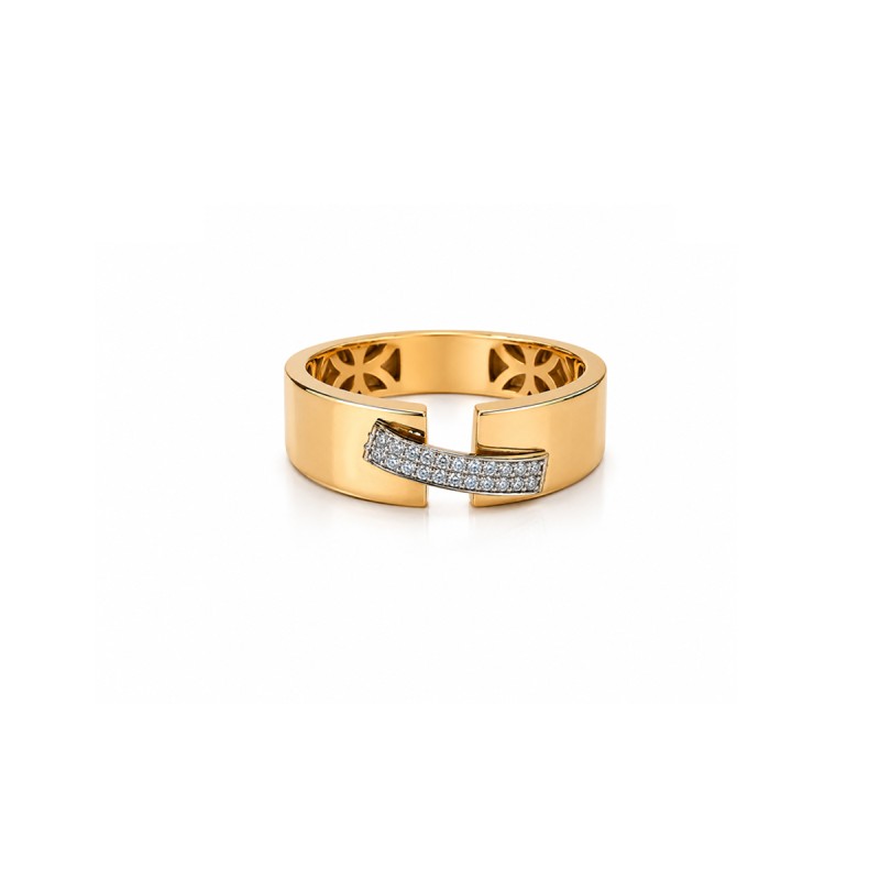 RING LOVELY IN 14KT YELLOW GOLD WITH DIAMONDS