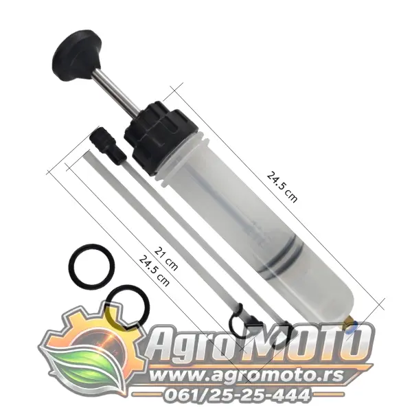 Špric za sipanje ulja 250 ml (sa rezervnim gumicama)
